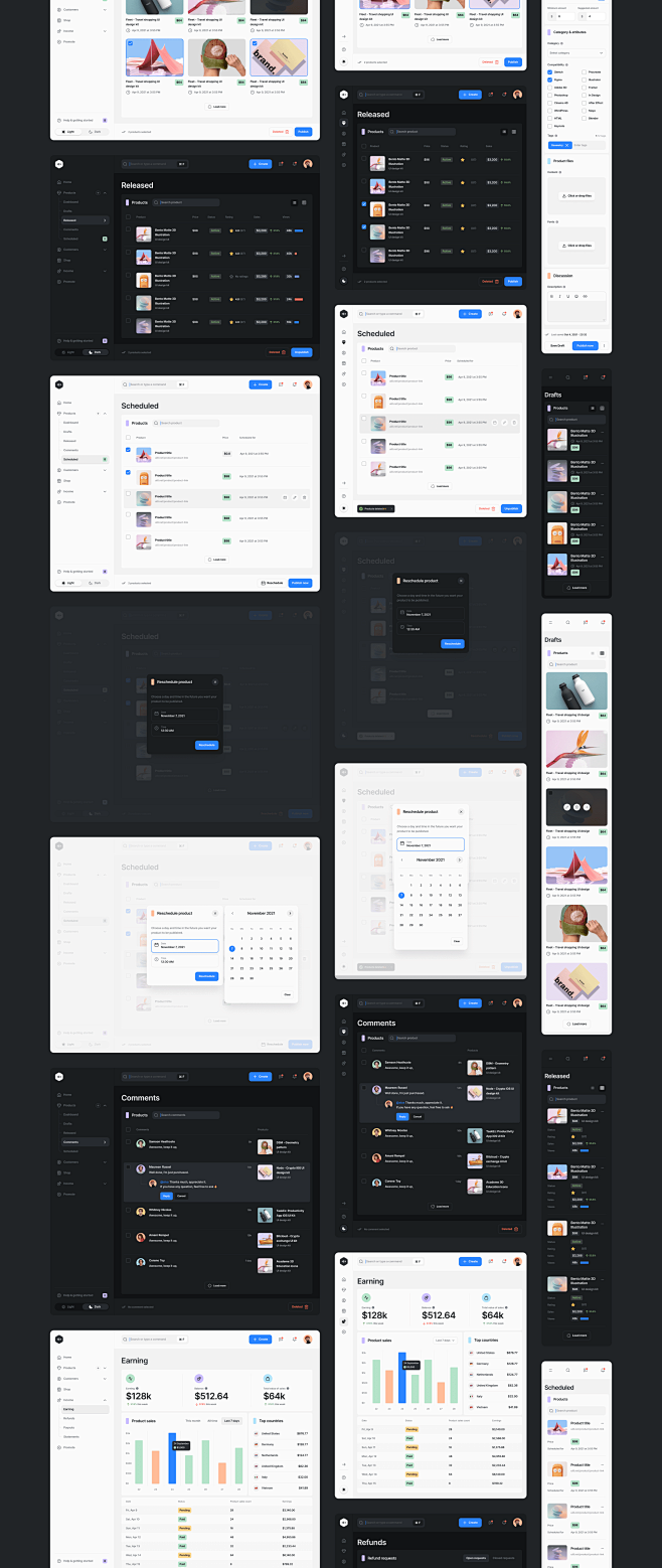 Core – Dashboard Builder - UI Kits Core is a clean and minimal ...