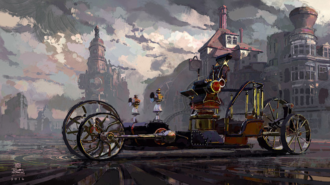 蒸汽朋克场景原画蒸汽朋克场景气氛图来自cgbook.cn (361)