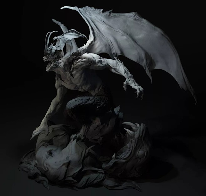 Devilman WIP，俄罗斯3D艺术家、数字雕刻家 Maria Panfilova 作品