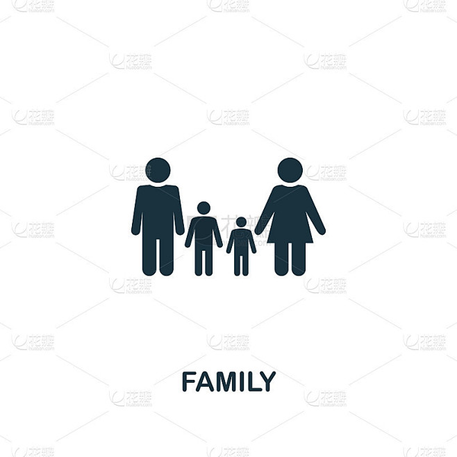 家庭图标。创意元素设计来自社区图标集合。像素完美的家庭图标，用于网页设计，应用程序，软件，打印使用