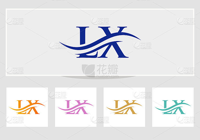 LX的标志。字母组合LX矢量标志设计。LX字母标识设计