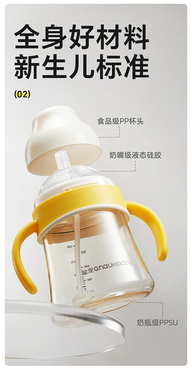 皇宠好吸奶瓶6个月1一2一3岁以上大宝宝喝奶ppsu重力球吸管奶瓶-tmall.com天猫-花瓣网