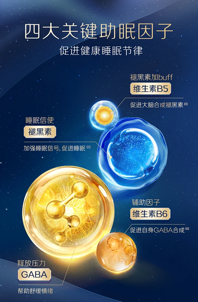 BYHEALTH汤臣倍健海外版褪黑素GABA晚安片30片*2盒装-tmall.com天猫-花瓣网