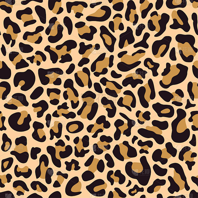 Seamless pattern of leopard skin