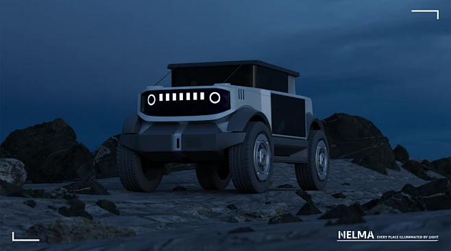 3D blender car design concept jeep light show photoshop suv Vehicle car-花瓣网