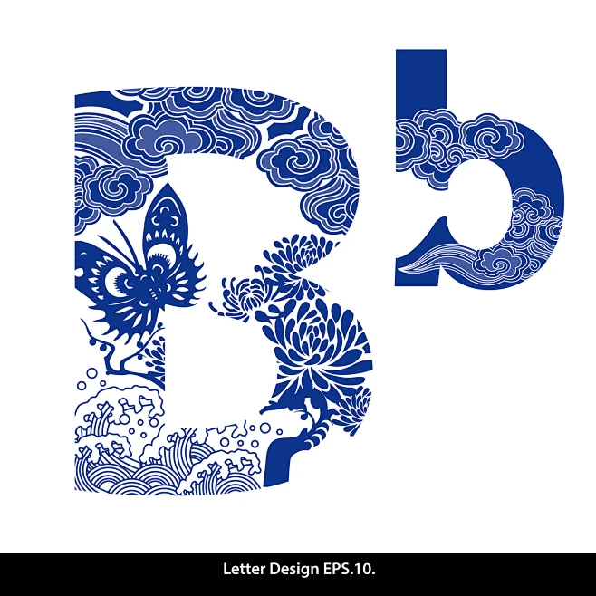 Traditional Oriental Chinese style. Alphabet a to z : Vector alphabet A ...