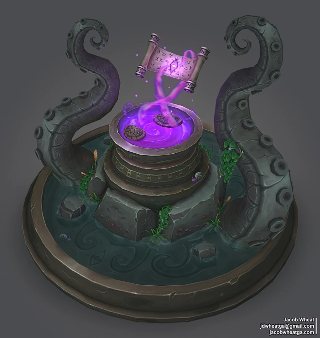 Old God Ritual , Jacob Wheat : Had a lot of fun pushing my handpainted ...