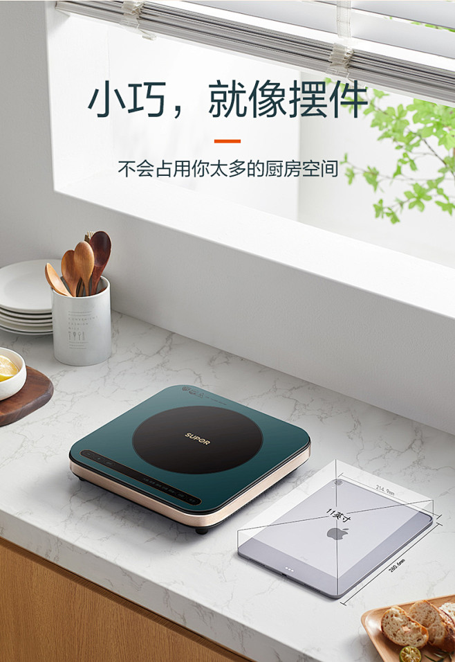 【苏泊尔C21-IC801】苏泊尔（SUPOR）电磁炉2100W大功率 9档火力 智能定时 小巧纤薄多功能家用电磁炉C21-IC801【行情 ...
