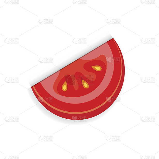 切片番茄图标和食物矢量