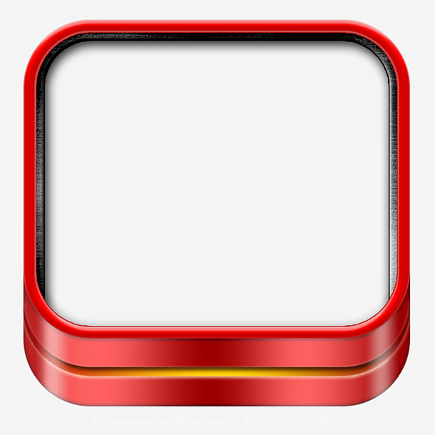 红色金属质感边框矢量图标_88ICON https://88icon.com 金属 边框 ICON 质感 高科技边框