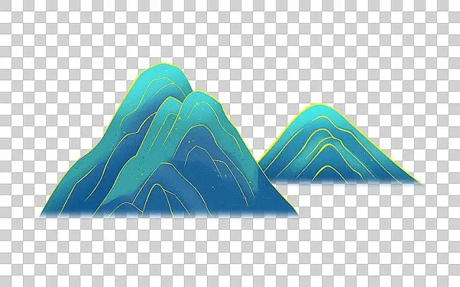 国风山石插画图片下载