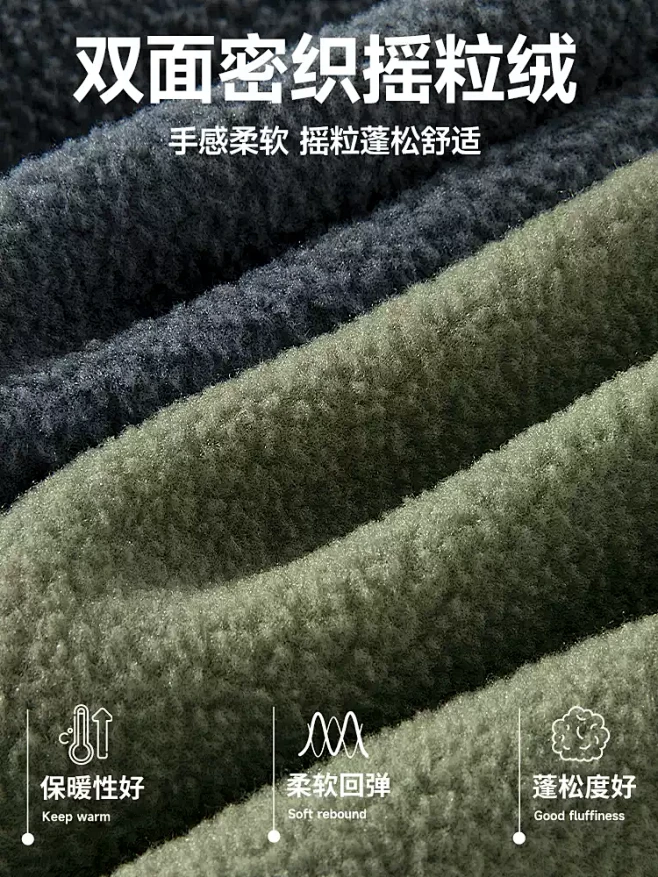 MINISO/名创优品摇粒绒裤子男冬季加绒加厚双面磨毛黑色垂感卫裤Y-tmall.com天猫-花瓣网