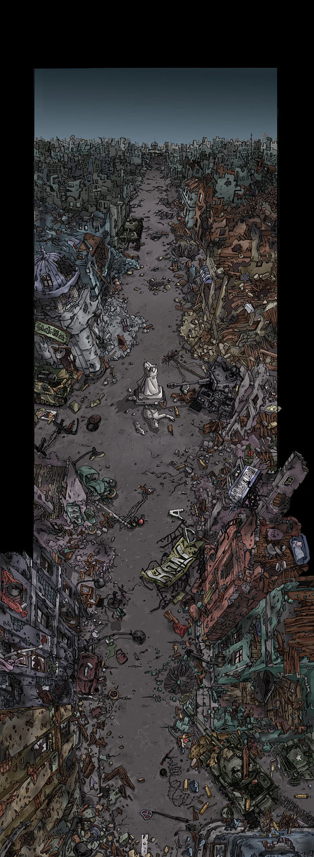 查看《战争废墟场景》原图，原图尺寸：634x1730