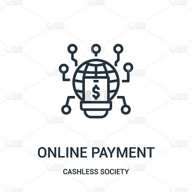 online payment icon vector from cashless society c
