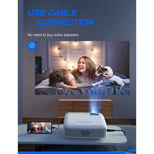 Crosstour WiFi Mini Portable Projector, HD 720P Supported Portable ...