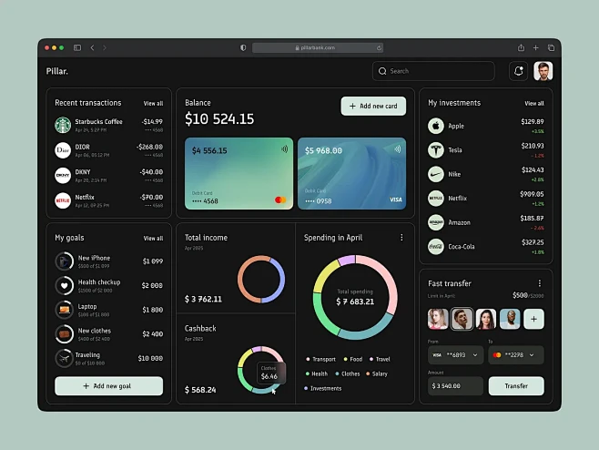 Banking Web App UI/UX Design banking banking web app best web design ...