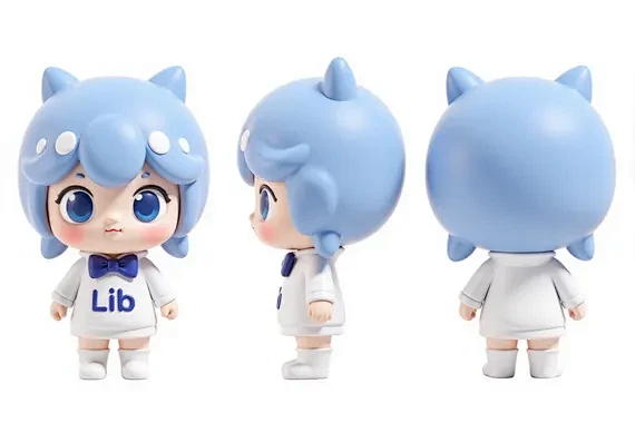 三视图 | 3D-Q版IP设计-LoRA-寻龙实验室-LiblibAI-花瓣网