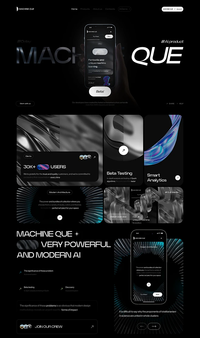 AI Platform Landing Page by Awsmd on Dribbble-花瓣网