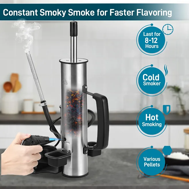 Amazon.com : EUTRKei Cordless Electric Smoker, Smoke Tube for Pellet ...