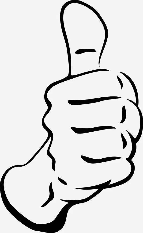 手绘竖大拇指矢量图-花瓣网