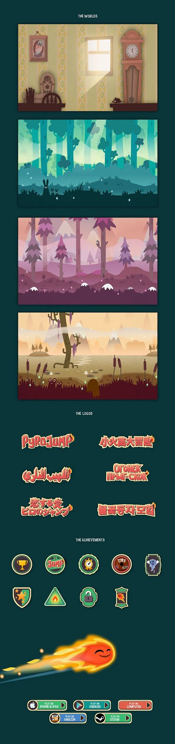 Pyro Jump - video game by Alexandre Imbert, via Behance-花瓣网