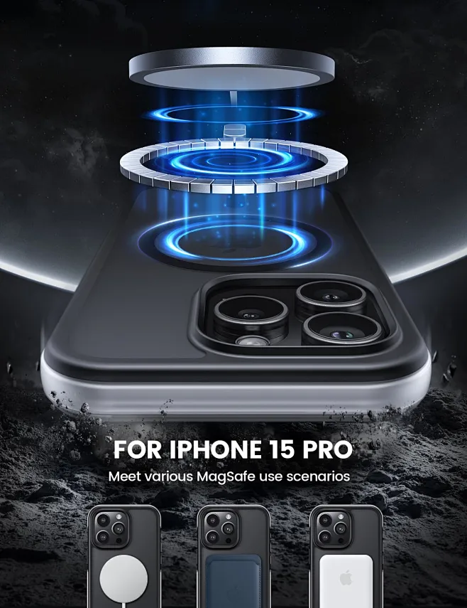 Amazon.com: Lamicall Magnetic Phone Case for iPhone 15 Pro, for MagSafe ...