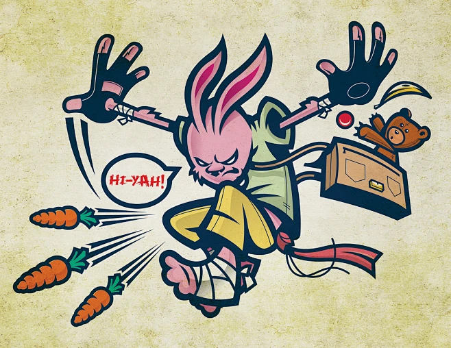 ACTION RABBIT!! : ACTION RABBIT!! Illustration图片_街头图片素材-花瓣网