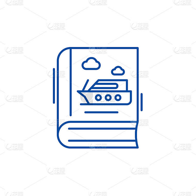 Guide line icon concept. Guide flat vector symbol