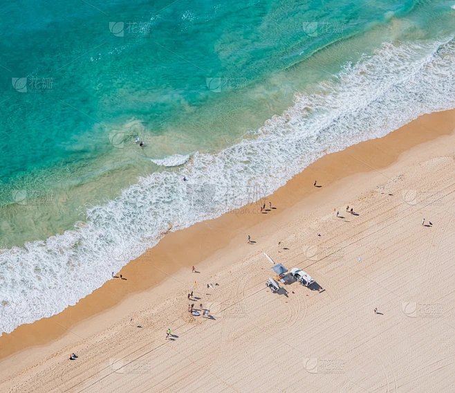 黄金海岸的海滩景色素材-花瓣网