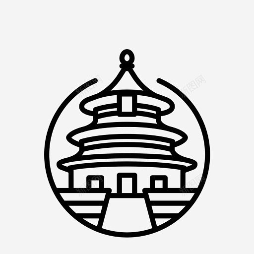 北京建筑中国图标 设计图片 免费下载 页面网页 平面电商 创意素材