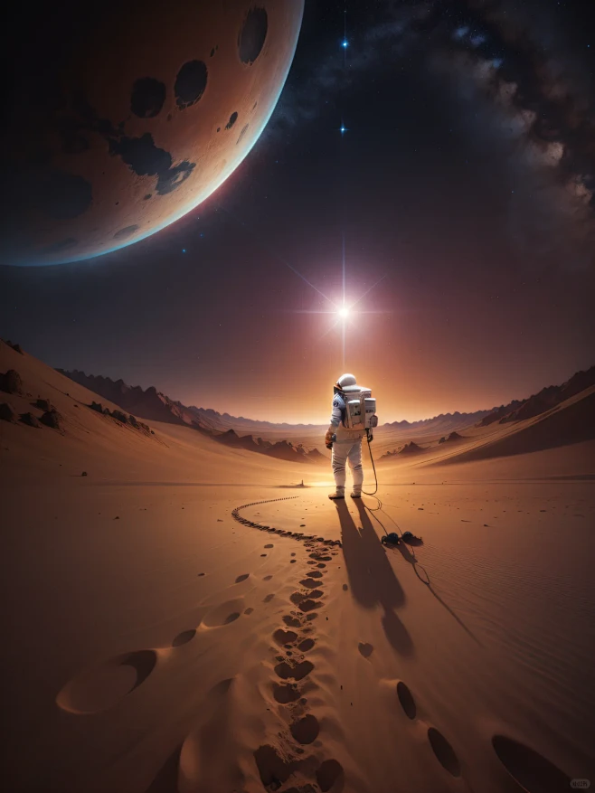 『奇幻』孤独的太空之旅|AI-花瓣网