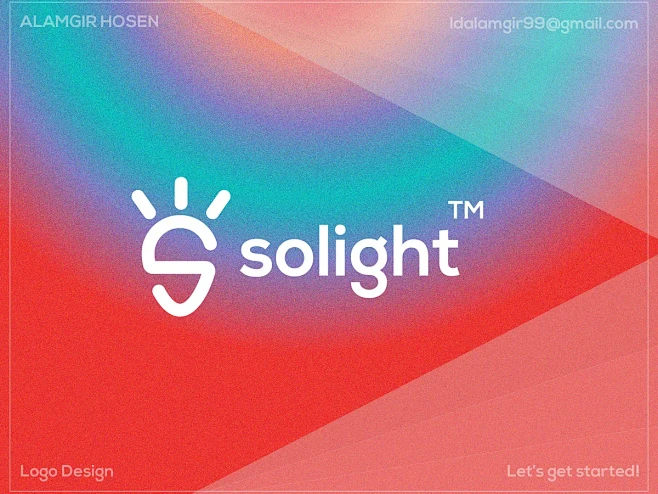 Solight (Solar Light) Logo Design branding bulb flickering gradient graphic design icon lamp ...