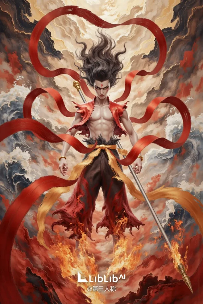 成年哪吒_大哪吒魔童超燃_F.1-LoRA-沙师兄-LiblibAI-花瓣网