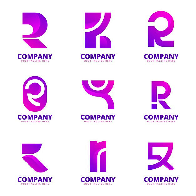字母R，logo标志矢量图素材