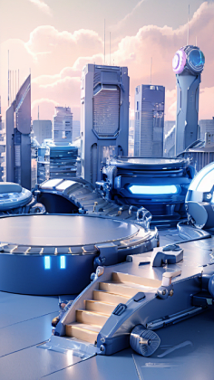 Futuric-花瓣网|陪你做生活的设计师 | ristic futuristic space scape with windows, in ...