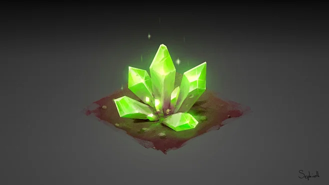 Isometric Green Crystal, Sephiroth Art : Isometric Green Crystal by ...