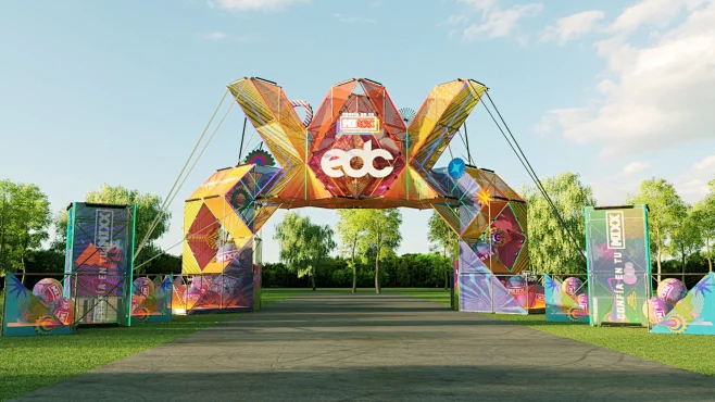 Event Exhibition exterior festival music Outdoor visualization vray-花瓣网