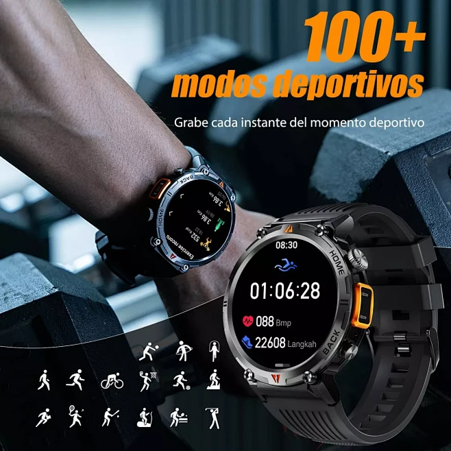 Reloj Inteligente 3atm Impermeable Militar Para Hombre | Meses sin ...