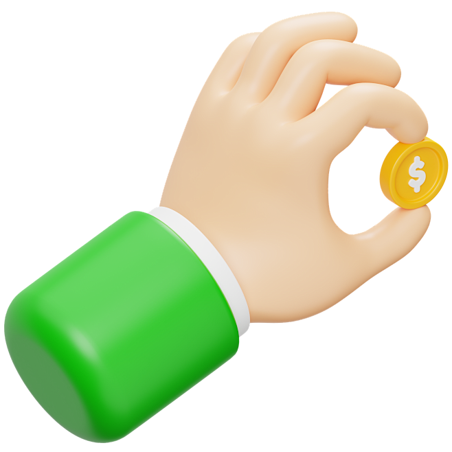 Hand Holding Coin