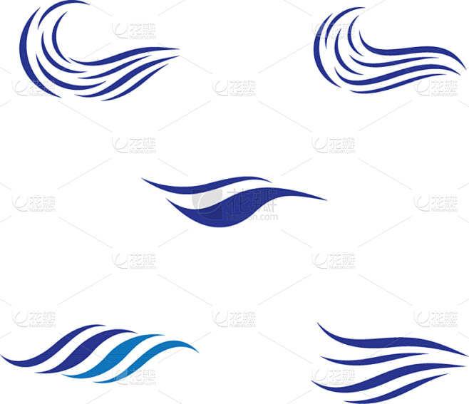 wave logo template icon