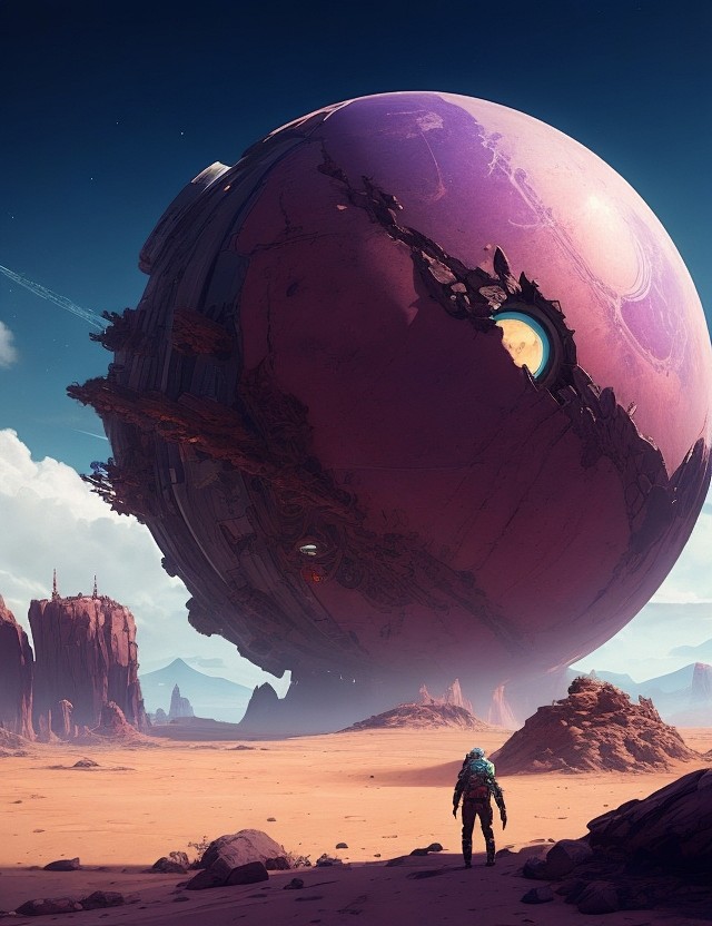 DreamShaper_v7_Universe_a_broken_planet_vision_concept_art_1