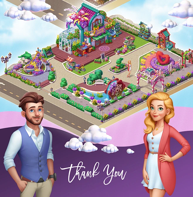 3D casual game Character design city builder concept art Game Art game ...