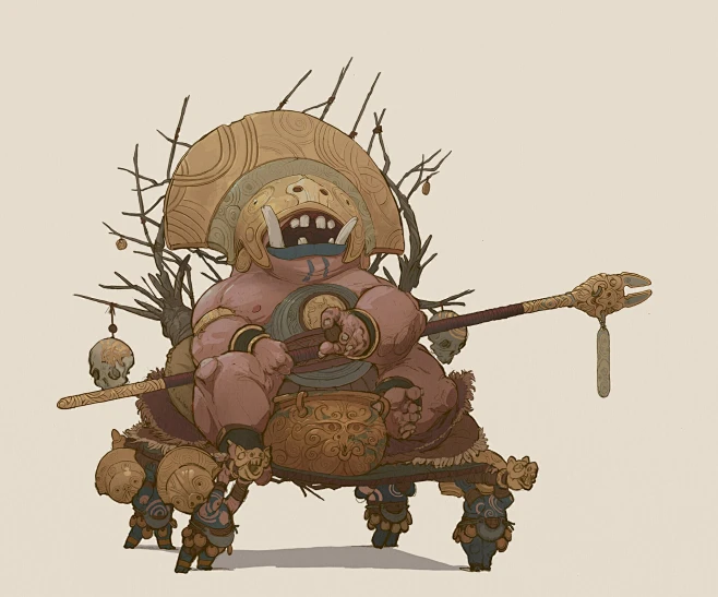 Bird Demon, Pig and Little Wizard-花瓣网