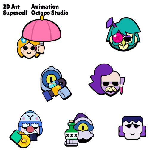 Brawl Stars U56 - 2d animation-花瓣网