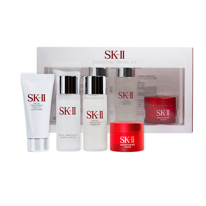 SK-II四件套（洗面奶20g+清莹露30ml+神仙水30ml+大红瓶面霜滋润版15g）
