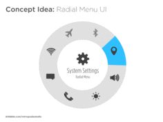 Radial Menu UI-花瓣网