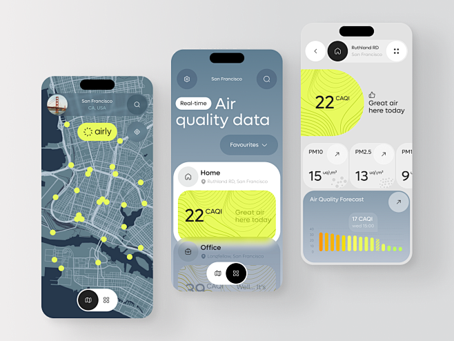 AQI mobile app ux design