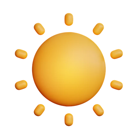 Sunny Sun 3D Icon-花瓣网