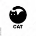 Black cat circle logo-花瓣网