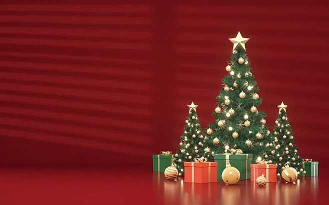 三维图形圣诞节日场景背景图片下载-花瓣网